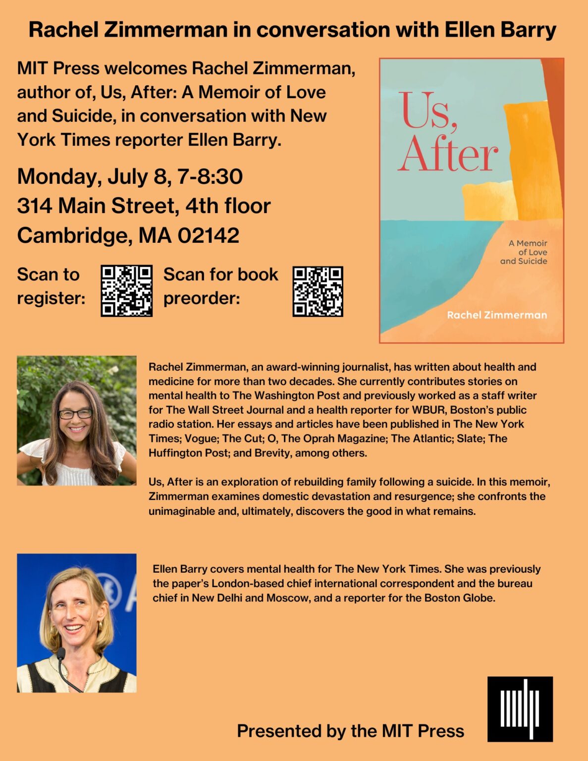 Rachel Zimmerman, author of Us, After: A Memoir of Love and Suicide in ...